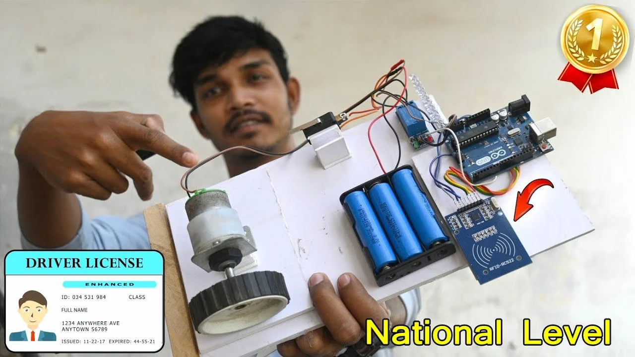 RFID Scan Bike Start | Engine Locking | RFID Science Project Kit ...