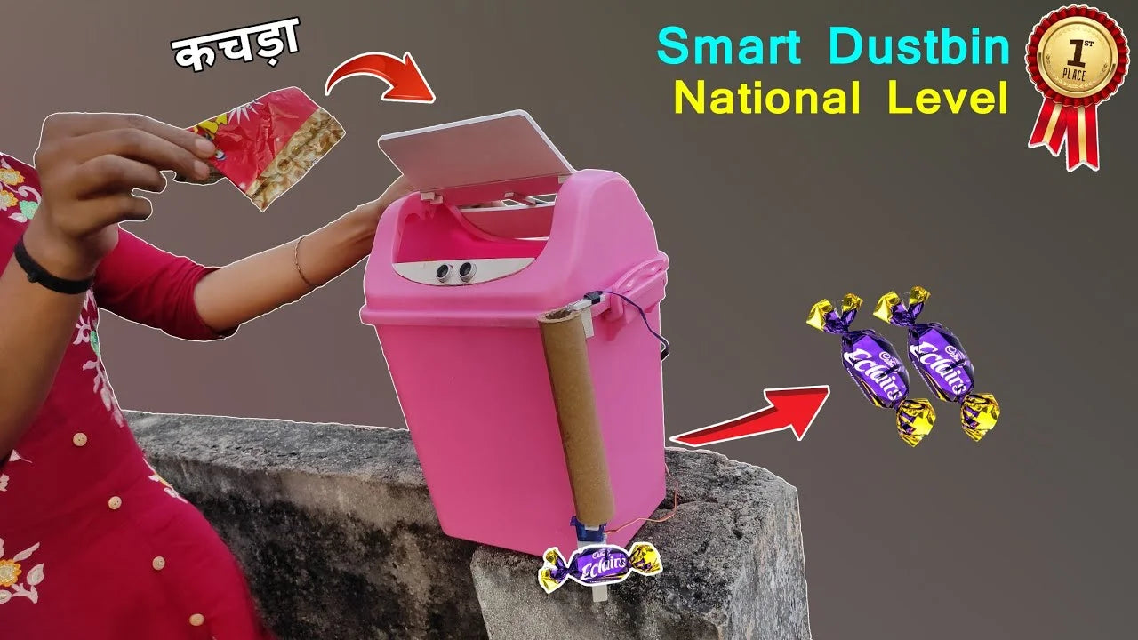 Smart Dustbin With Chocolate Science Project Kit Harish Projects